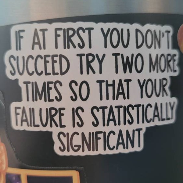 Funny Math Statistics Sticker, Math Laptop Stickers, Math Water Bottle ...