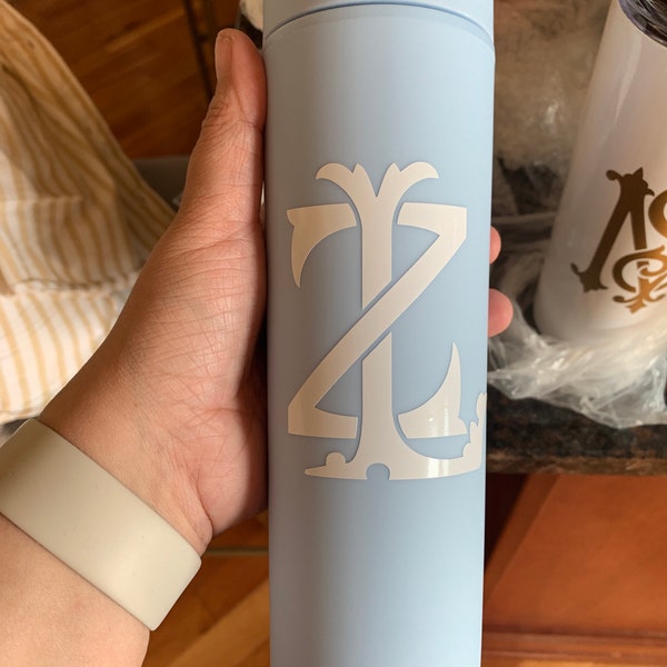 Single Initial Monogram Sticker - Etsy