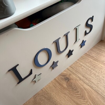 Dinosaur Bedroom Door Sign. Wooden Letter Initial. Toy Box Name ...