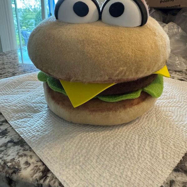 Downloadable PDF Puppet Pattern, Cheeseburger Burger Professional Hand ...