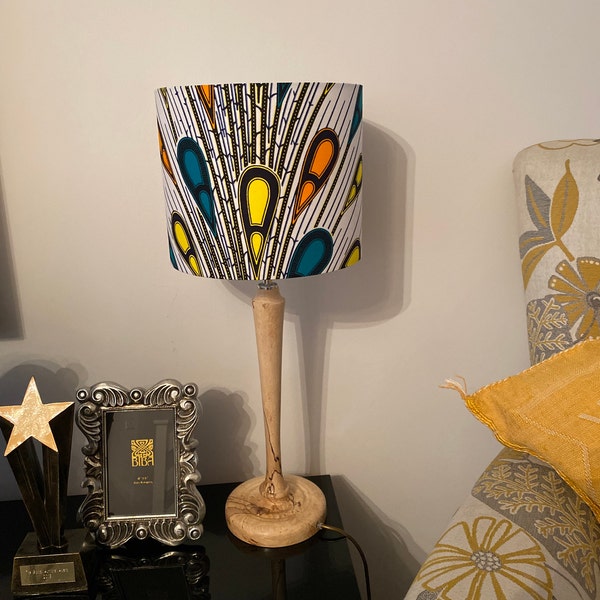 Afro Decor Drum Lampshade/ Wax Print Lamps Sunset Shade, African Print ...