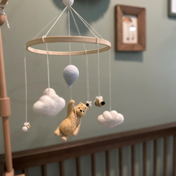 Winnie the Pooh Wool Mobile - Etsy