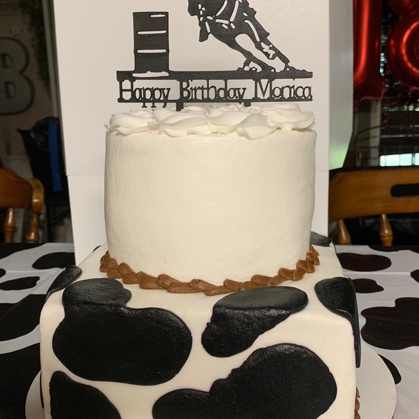 Women Barrel Racing Cake Topper | Customizable | Made of Wood | Many ...