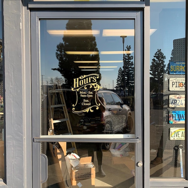 Storefront Window Decals, Storefront Signage, Gold Leaf Decals, Gold ...