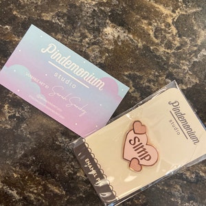 Simp Hard Enamel Pin Badge - Etsy