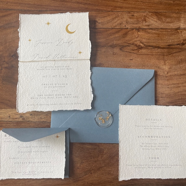 Shell Wedding Invitation / Foil Wedding Invitation / Beach Wedding ...