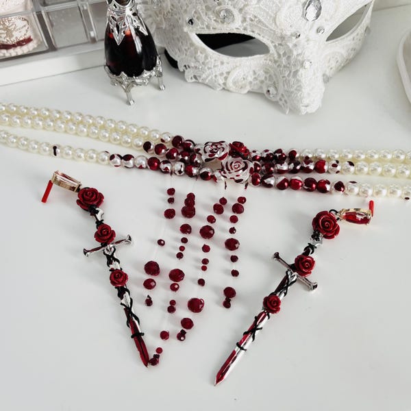 Bloody Pearl Choker Necklace,horror Jewellery for Halloween Decor - Etsy