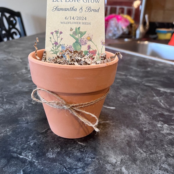 Wildflower Seed Packet Wedding Favors With Seed Included Personalized ...