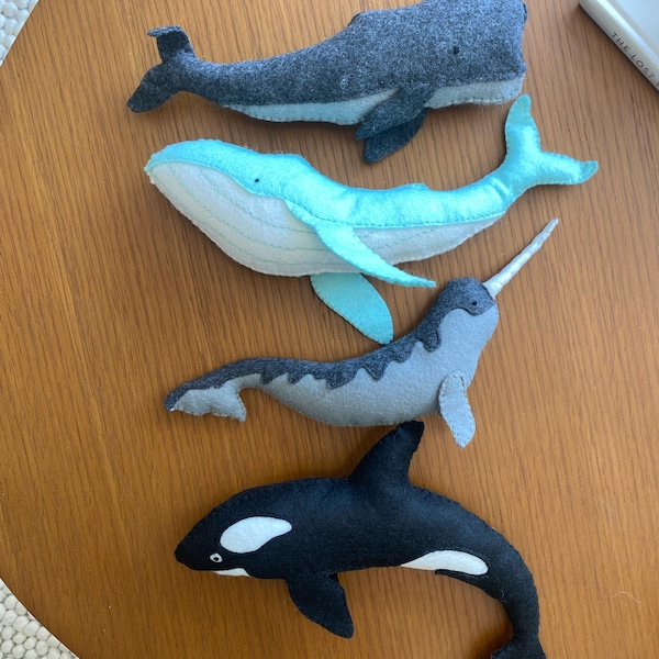 Ocean Animals Sewing Pattern PDF and SVG. Felt Sea Animal Toys Easy ...