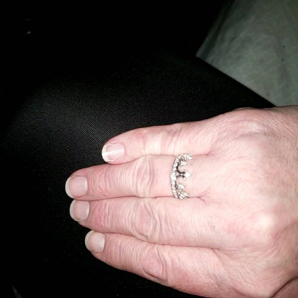 The Quinn. Sterling Silver 925 Queen Crown Ring - Etsy