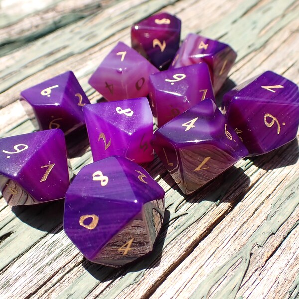 Ancient Cracked Dice Handmade Resin Sharp Edge Dice Set for Dnd, Roll ...