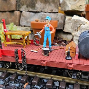 20.3 Scale Lifelike Model Train Engineer Figure for G Scale Garden ...