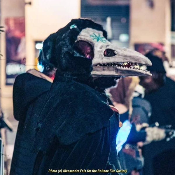 Crow Raven Skull Mask Papercraft, Printable DIY PDF Template, Paper ...