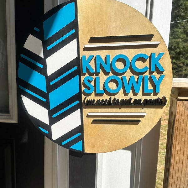 Knock Slowly Door Hanger, Quilt Welcome Sign SVG, Boho Door Hanger ...
