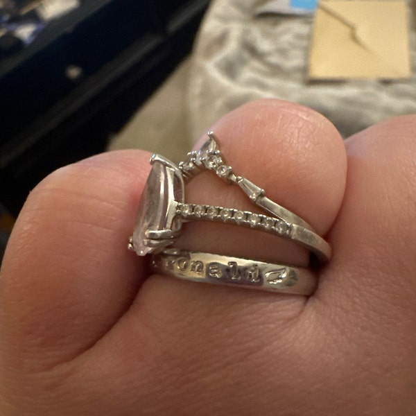 Stainless Steel Stacking Ring Name Ring 3 Mm Hand Stamped Ring Angel ...