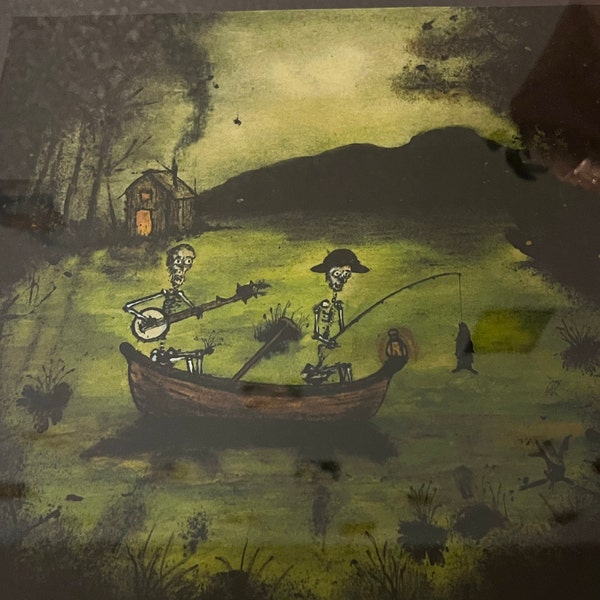 10x10" PHYSICAL PRINT - Swamp Skeletons Print on Enhanced Matte Paper ...
