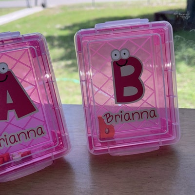 Personalized Student Name Crayon Box Holder, School Supplies, Teacher ...