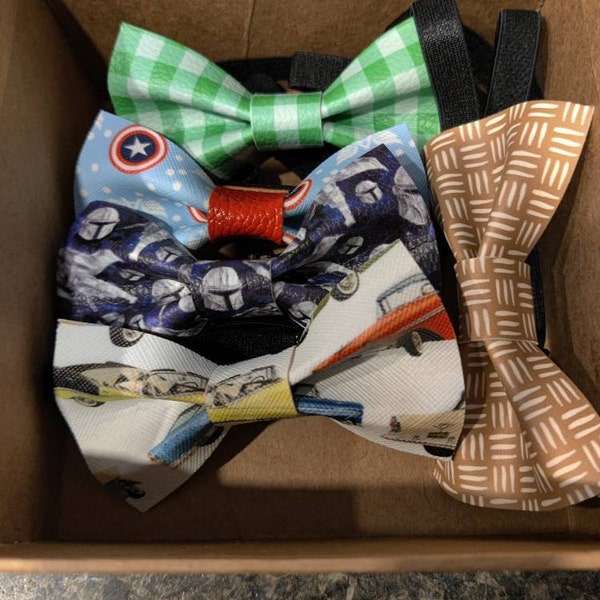 Race Car Faux Leather Bow Tie - Etsy