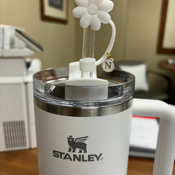 Black Flower Straw Topper, Custom Straw Cover, Drink Cover, Straw ...