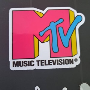 MTV Sticker Neon Sticker Music Sticker Retro Sticker - Etsy