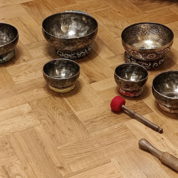 Flower of Life Engraved Golden and Black Colored Fancy Gong -available ...