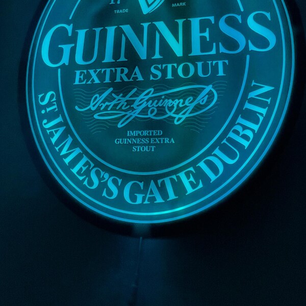 Guinness Neon Sign, LED Guinness Beer Light, Bar Light up Sign ...