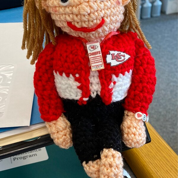 Pattern Travis Kelce KC Chiefs Crochet or Customize to Any Football ... Pattern Travis Kelce KC Chiefs Crochet or Customize to Any Football ...