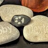 Personalised Engraved River Stone Black LOVE HEART With INITIALS - Etsy UK