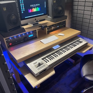 Solid Sit-stand Walnut Studio Desk customizable - Etsy