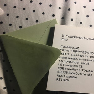 Geeky Birthday Card, Age Specific / BASIC Computer Programming Language ...