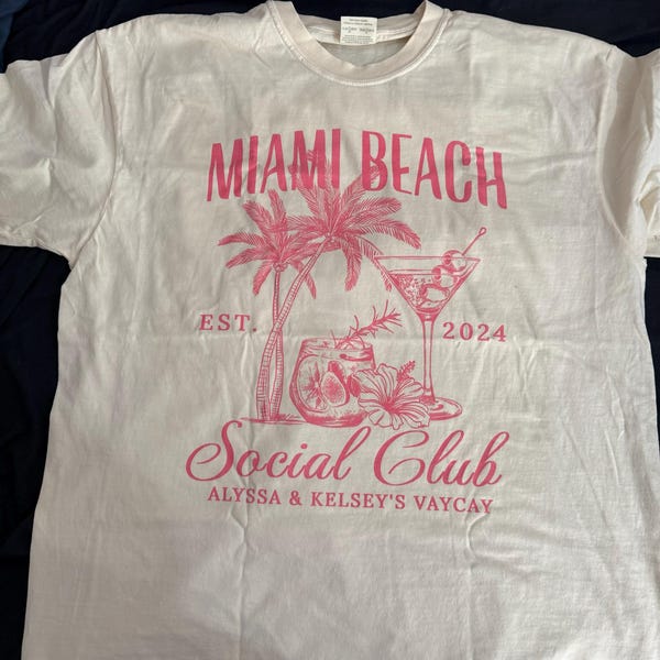 Custom Name Social Club Shirt Luxury Bachelorette Merch Coastal Beach ...