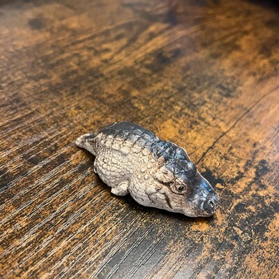 The Chubby Reclining Crocodile Sculpture is the Ideal Crocodile Tea Pet ...