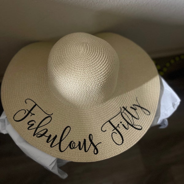 Bride Beach Hat - Personalized Bride Sun Hat - Bachelorette Party Hats ...