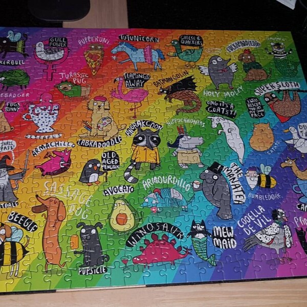 Punimals Animal Jigsaw Rainbow Jigsaw Pun Jigsaw Funny Jigsaw Katie ...