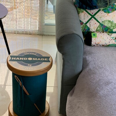 Giant Thread Bobbin Wood Stool 16 Colors - Etsy