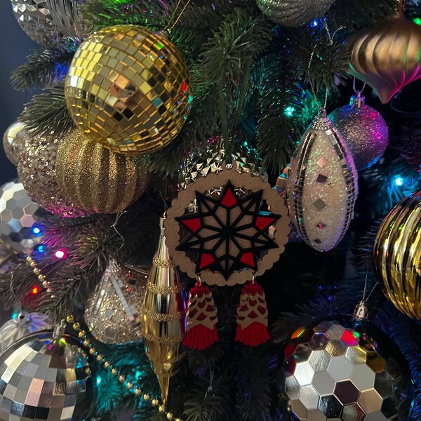 Filipino Parol Wood Ornament - Multi-colored 1 - 2022 - Etsy