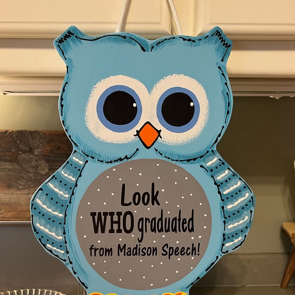 Personalize OWL TEACHER SIGN Wall Door Plaque School Class Classroom ...
