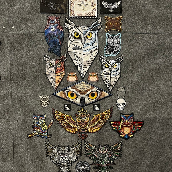 Raven, Crow Flying, Bird Embroidered Patch 3 Sizes - Etsy