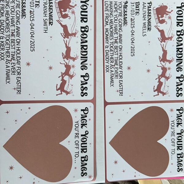 Personalised Scratch off Boarding Pass, Customised Surprise Birthday ...
