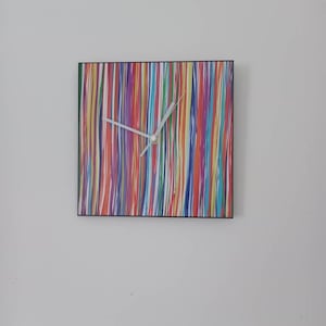 Colorful Stripes Pattern Wall Clock - Etsy