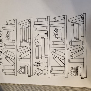 Reading Tracker Coloring Page - Etsy