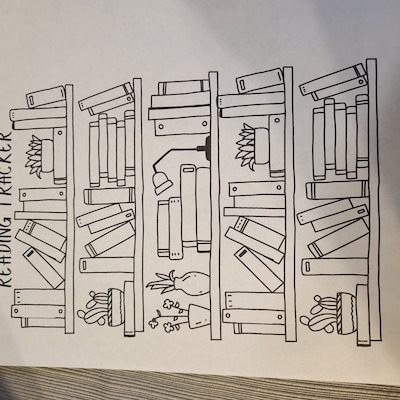 Reading Tracker Coloring Page - Etsy