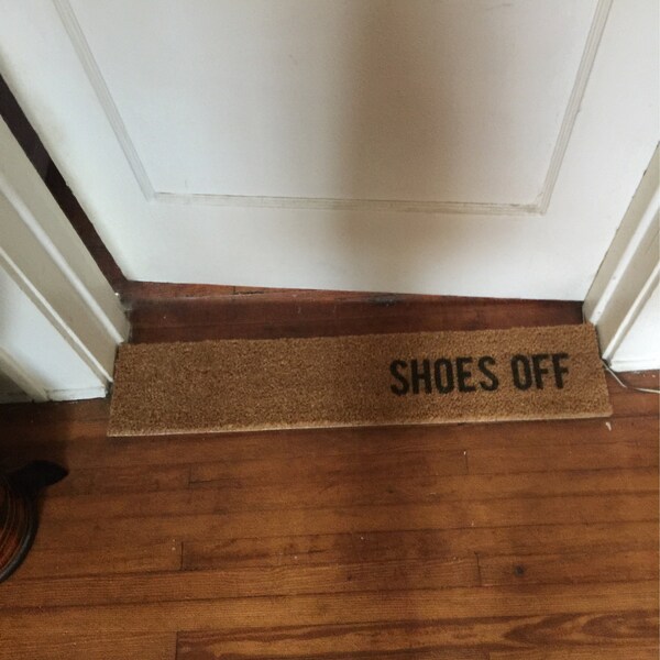 Shoes off Skinny Doormat, Shoes off Door Mat, Shoes off Welcome Mat ...