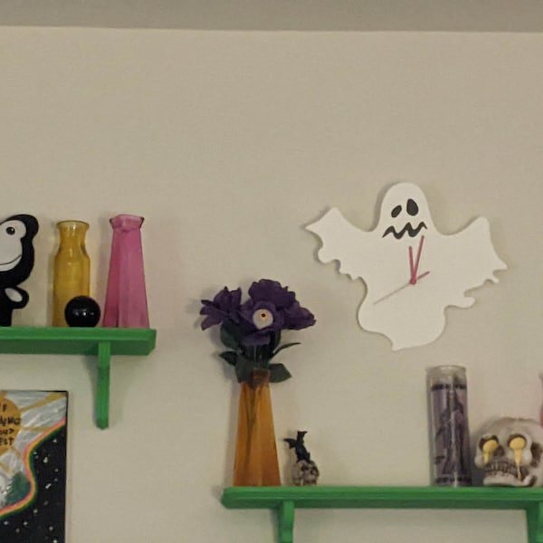 Halloween Cute Ghost Silhouette - Wall Clock - Etsy