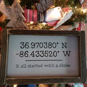 Custom Coordinates Sign, Anniversary Gift, Coordinates Sign - Etsy