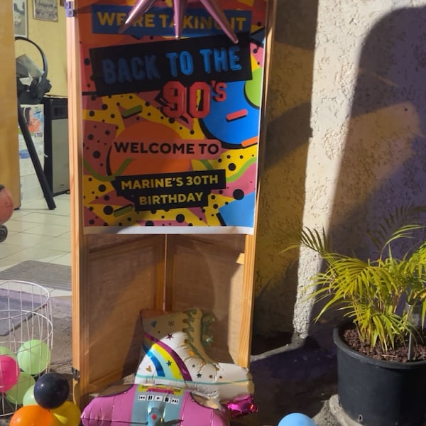 Editable 90s Party Welcome Sign, Back to the 90s, Throwback Party ...