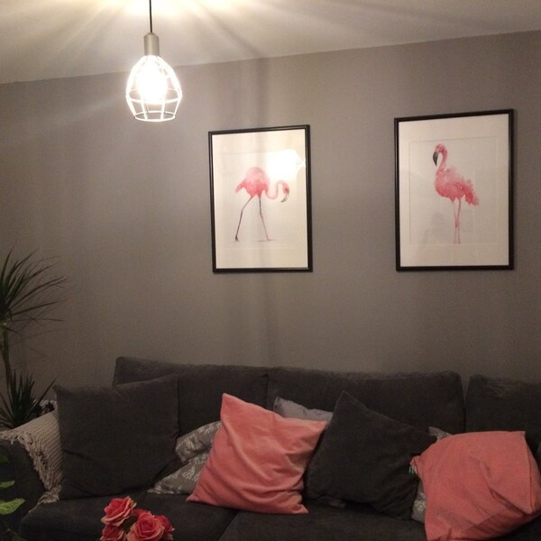 Flamingo Nursery Poster Kids Illustration Children Blush Pink Print ...