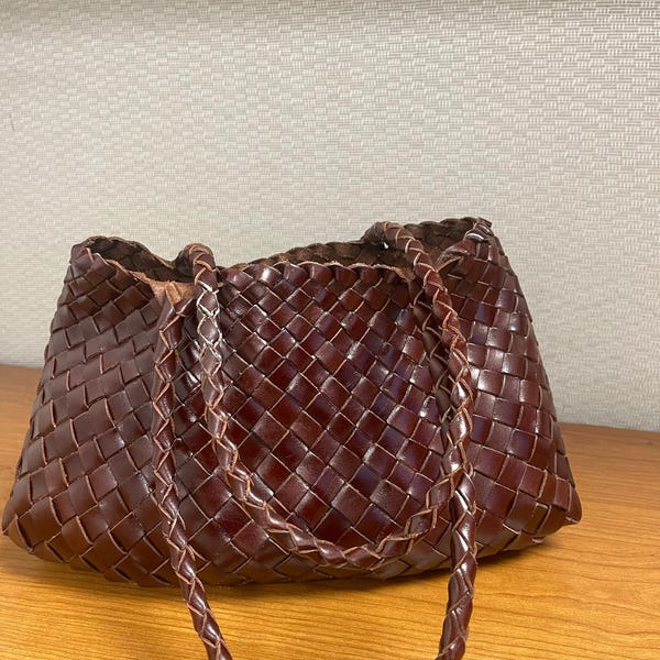 Retro Handmade Genuine Leather Bag - Etsy