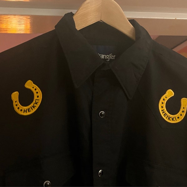 Horseshoe Personalizable Embroidered Patch. Custom Horseshoe Name Patch ...