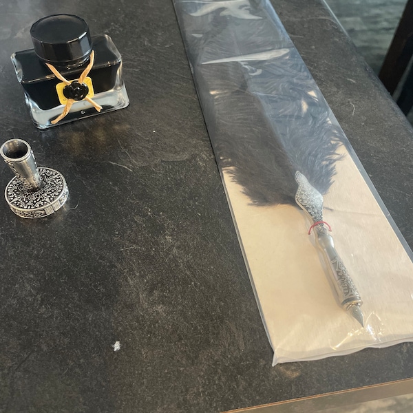 Deep Black Calligraphy Ink for Quills and Dip Pens, Sumi Ink - Etsy